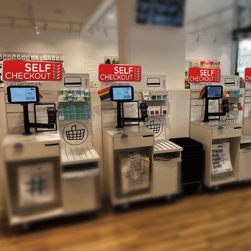 Block Checkout Lane Number Clear and Easy to Read Checkout Signage