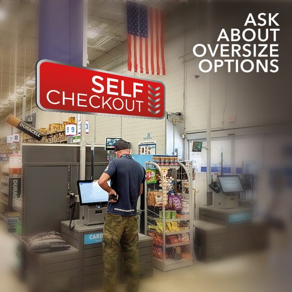 Block Checkout Lane Number Clear and Easy to Read Checkout Signage