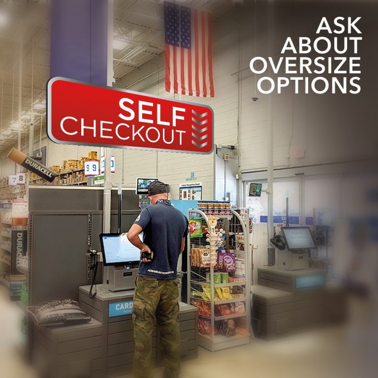 Block Checkout Lane Number Clear and Easy to Read Checkout Signage