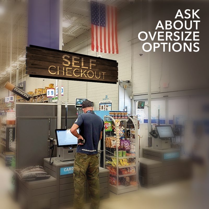 Western Trailblazer Checkout Lane Number Signage