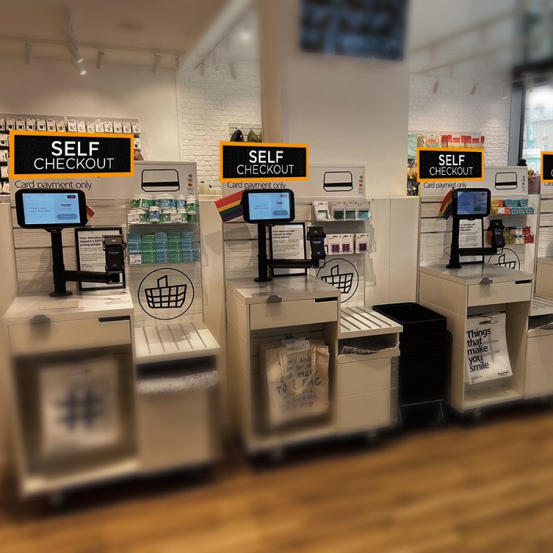 Bold Navigator Checkout Lane Number Clear and Readable Lane Signage