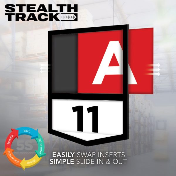 Elegant 5S Grid Warehouse Aisle Signs