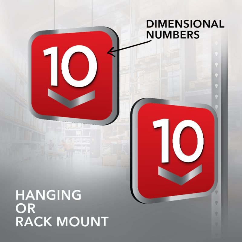 Block Warehouse Aisle Sign Clear and Durable Aisle Signage for Warehouses