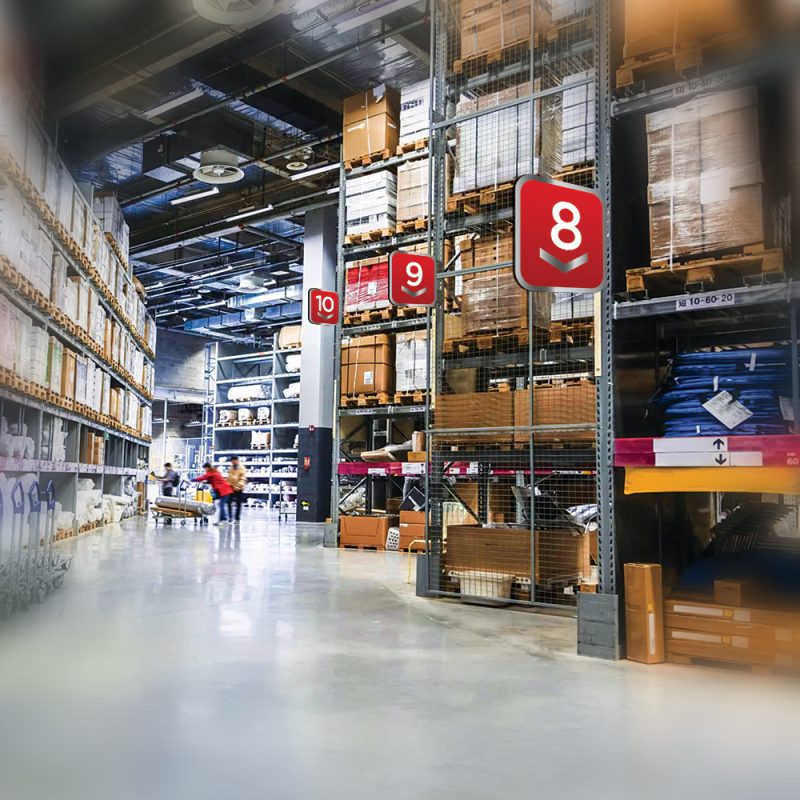 Block Warehouse Aisle Sign Clear and Durable Aisle Signage for Warehouses