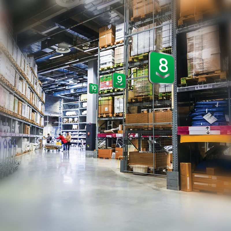 Block Warehouse Aisle Sign Clear and Durable Aisle Signage for Warehouses