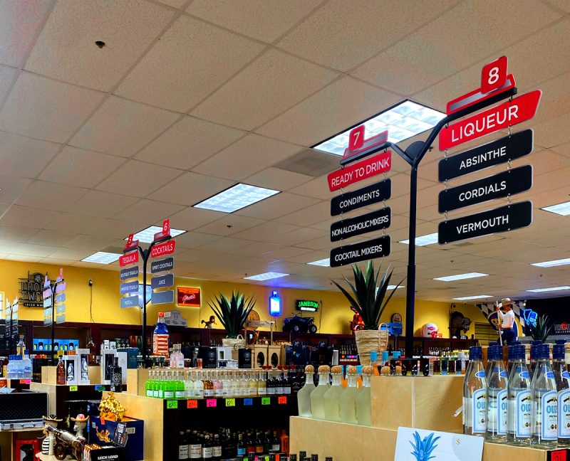 Gondola Aisle Signs In Action Display