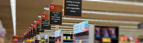 Grocery Store Custom Aisle Signage