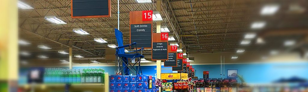Grocery Store Custom Aisle Signage