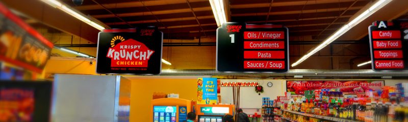 Grocery Store Custom Aisle Signage