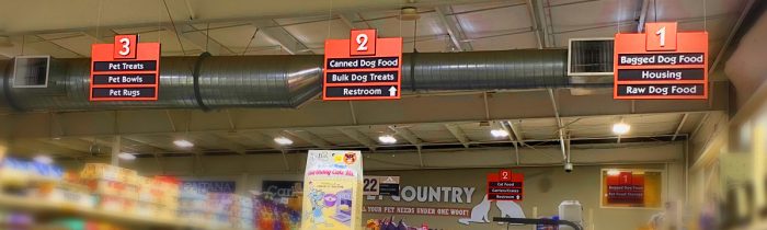 Grocery Store Custom Aisle Signage