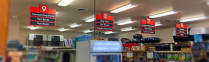 Grocery Store Custom Aisle Signage