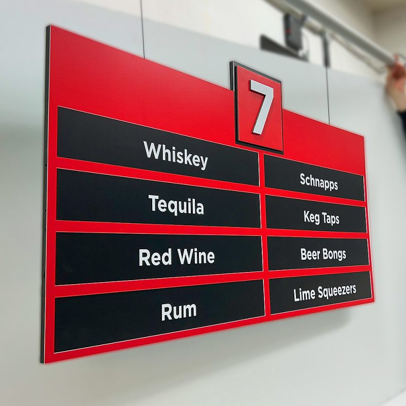 Big Block 3 Row Aisle Marker Powerful and Clear Aisle Signage Solution