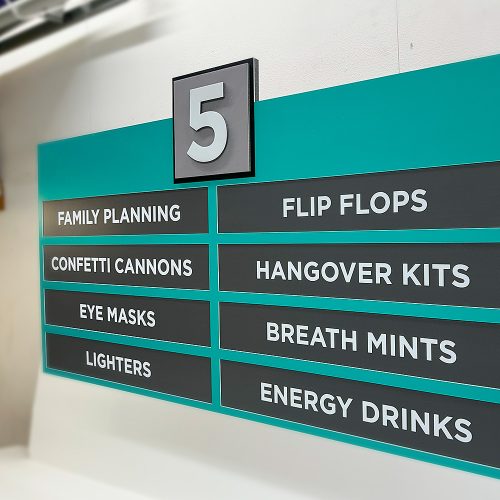 Big Block 4 Row Aisle Marker Bold and Clear Signage for Maximum Visibility