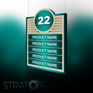 Grocery, Liquor & Retail Aisle Signs, Customized and Changeable